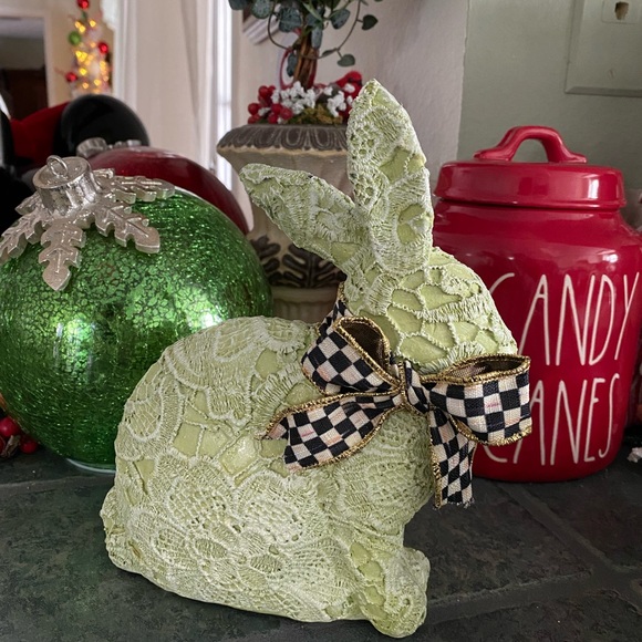 MacKenzie-Childs | Accents | Mackenzie Childs Green Lace Rabbit With ...